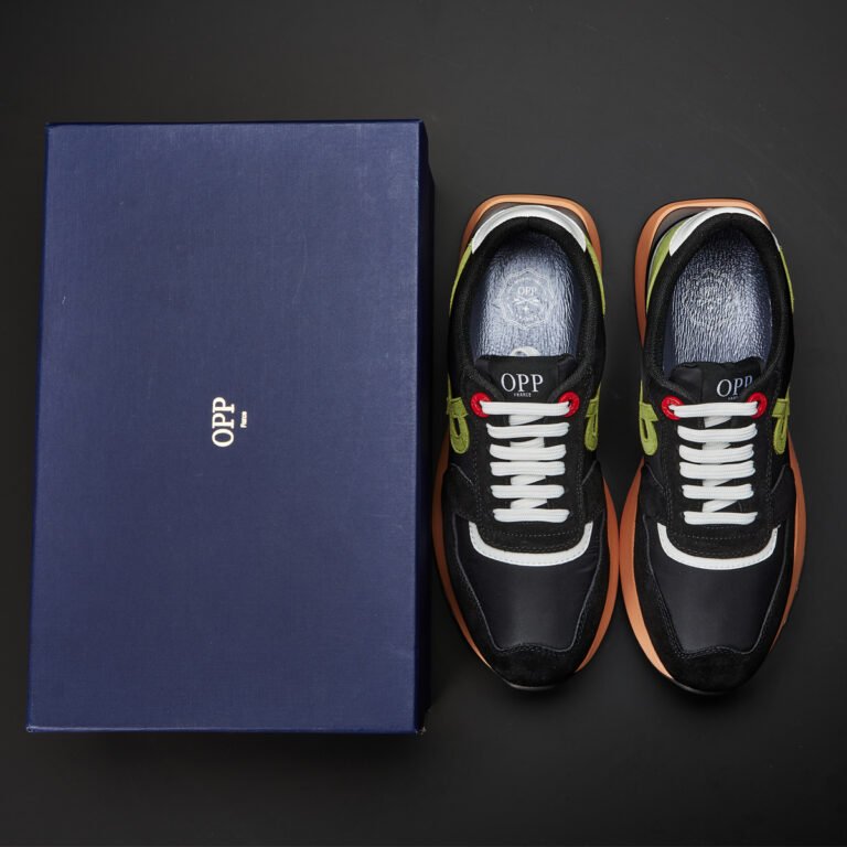 Lace-Up Suede Sneaker Black - OPP Fashion