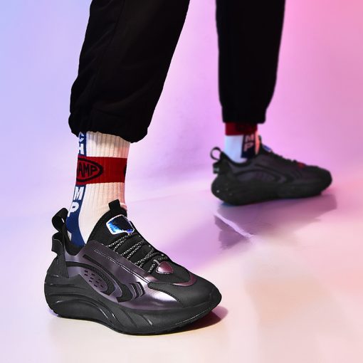 Men's Jacquard Reflective Non-Slip Casual Sneakers